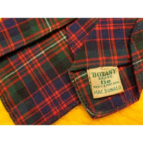 Botany 500 | Accessories | 94s 1950s Antique Vintage Botany Tartan Wool ...